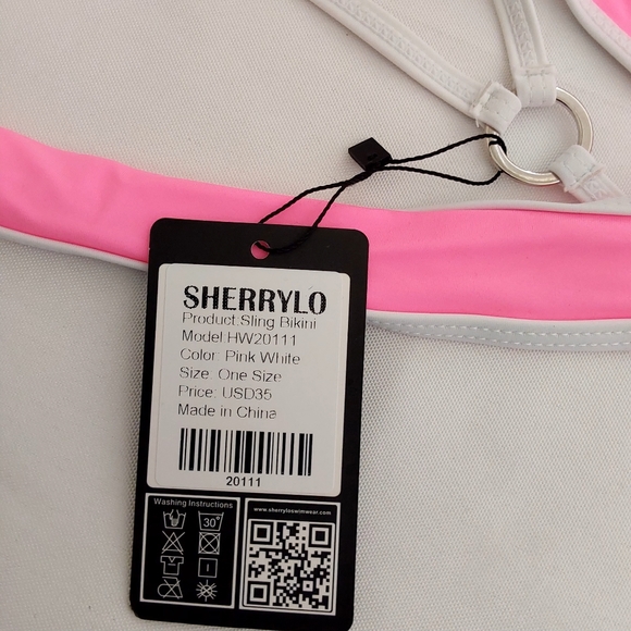 Sherrylo | Swim | Sherrylo Sexy Pink And White Slingshot Bikini | Poshmark